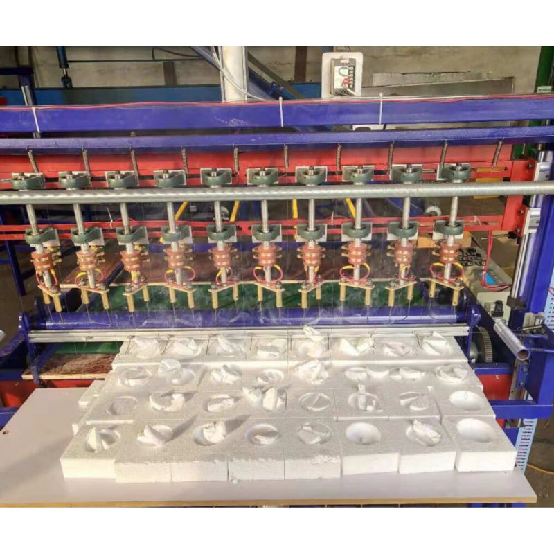 The shaped rigid wire on foam groove machine can cut foam grooves for ...